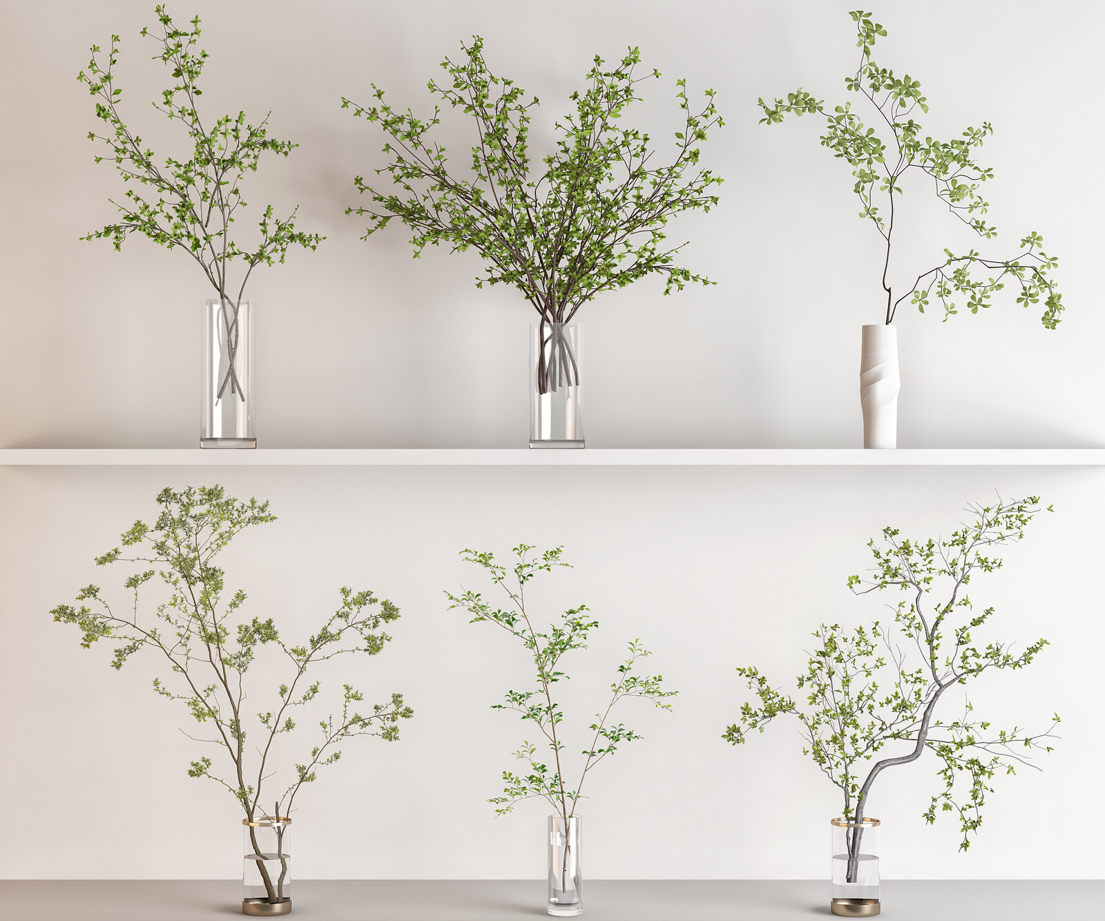 Hanging Bells, Horses, Drunken Trees, Vases And Green Plants - FLOWERS ...